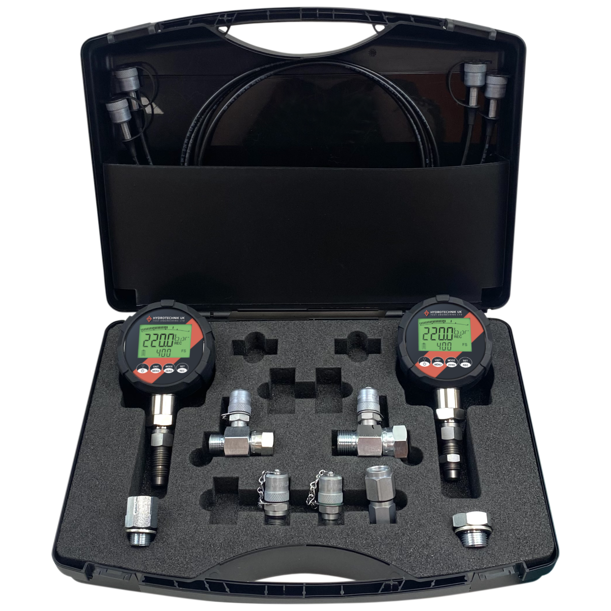 Minimess Pressure Test Kit with Digital Datalogging Gauge - Hoses Direct
